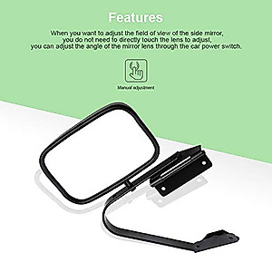 SCITOO Side View Mirrors fit for 1980-1996 for Ford F150 F250 F350 F450 Ranger Bronco Explorer Truck Pickup Towing Mirrors Pair Replacement Mirror Manual Fold Manual adjustment FO1321106-D42