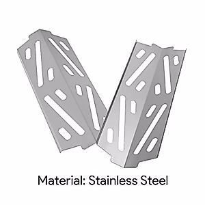 bbq777 5-Pack Stainless Steel 66032 Flavorizer Bars and 3-Pack Heat Plate Deflector Replacement Parts for Weber Genesis II 300 Series Gas Grill