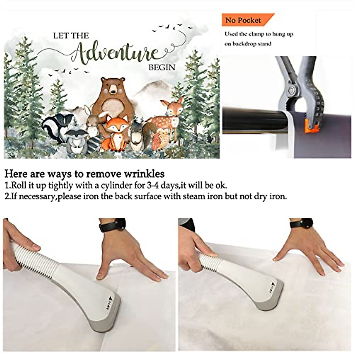 Avezano Woodland Baby Shower Backdrop Adventure Awaits Baby Shower Decoration Background Adventure Forest Mountain Wilderness Country Gender Neutral Baby Shower Party Supplie (7x5ft)