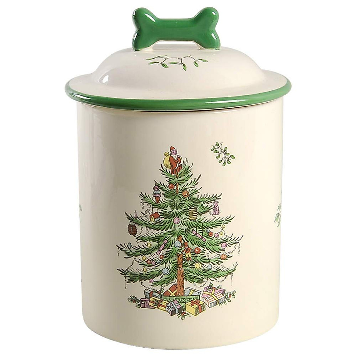 Spode Christmas Tree Treat Canister 7.5"