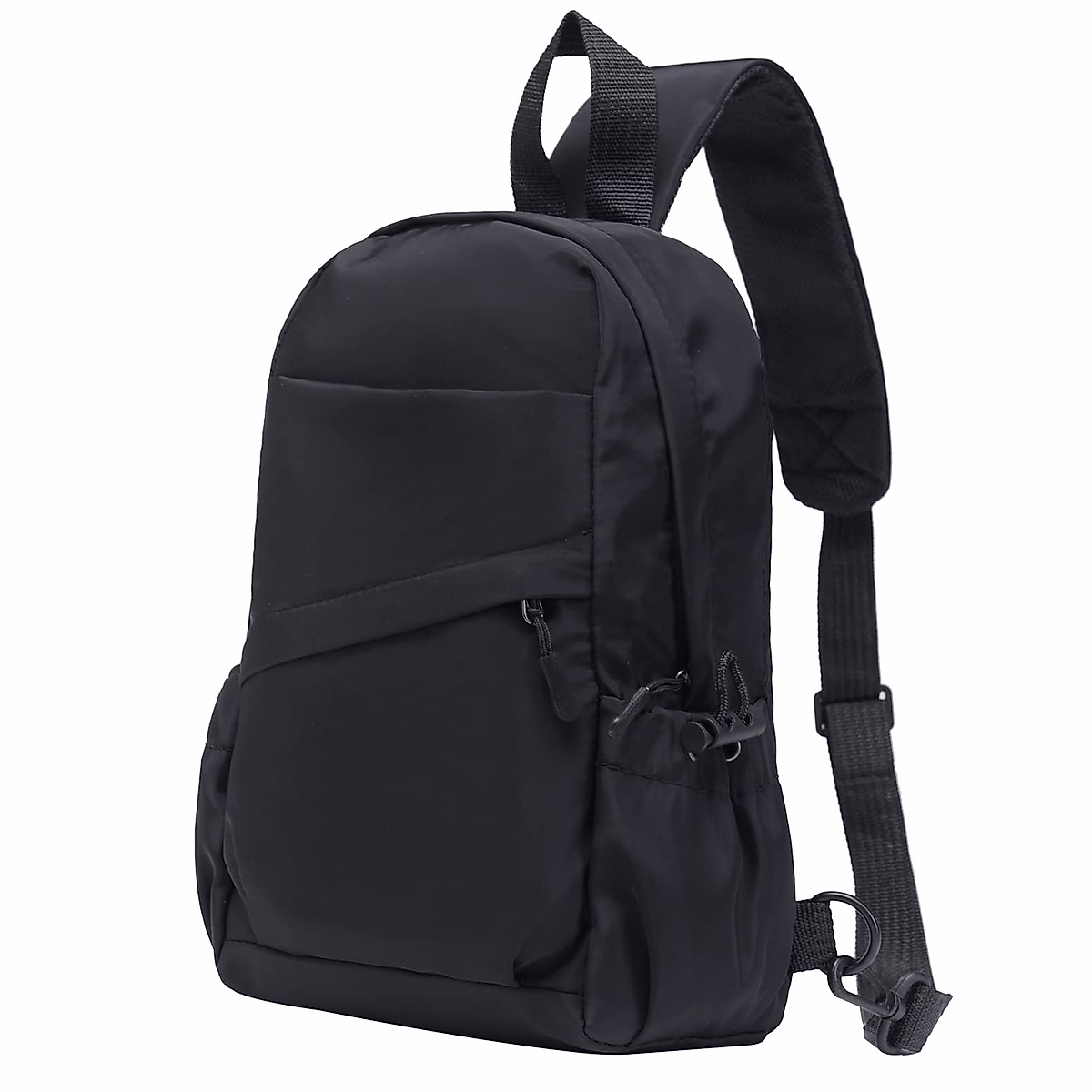 Small Crossbody Sling Backpack Sling Bag, Chest Bag Daypack Cross Body Bag Fanny Pack for Outdoors Traveling Hiking - Black