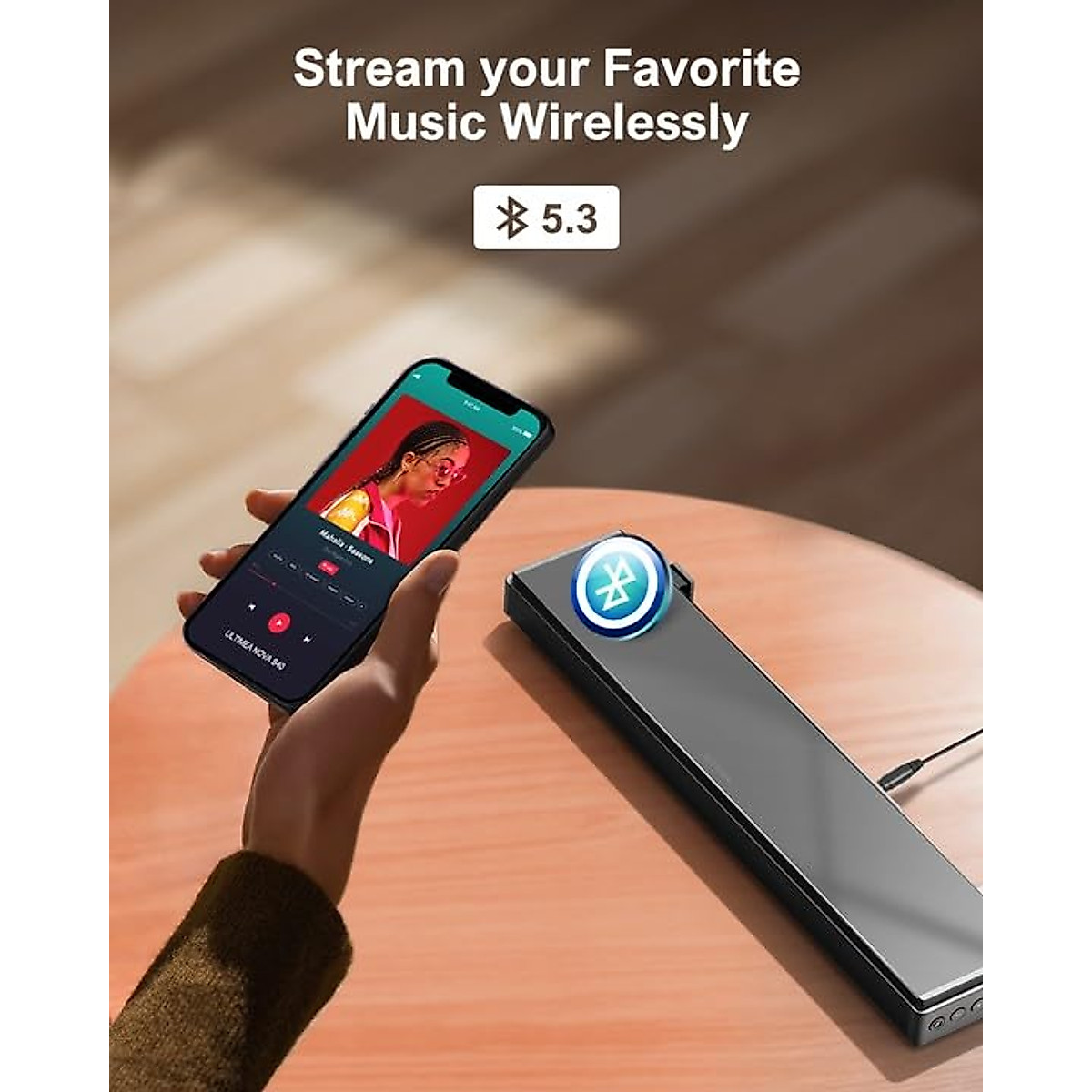 ULTIMEA Sound Bars for TV with Subwoofer, 2.1ch Deep Bass Surround Sound System for TV Ultra Slim PC Soundbar for Game, Bluetooth 5.3 Home Theater Audio TV Speakers for HD-ARC/OPT/AUX, Nova S40 Series