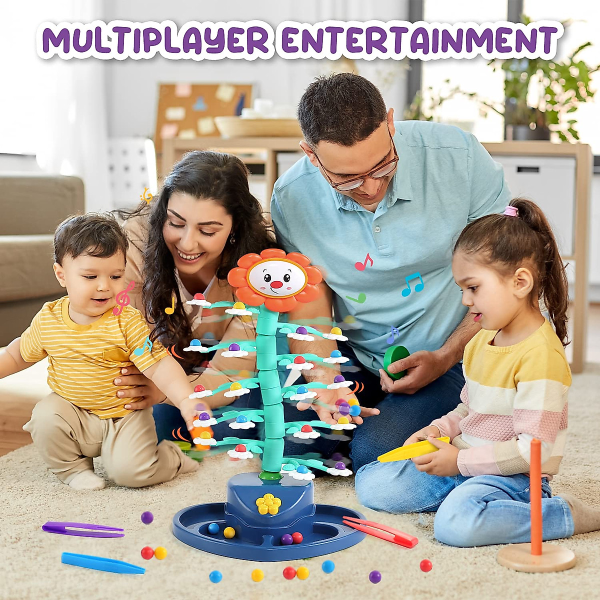 Skirfy Shaking Sunflower Balancing Game Toys for Boys/Girl Educational Learning Toys, STEM Toys for 3+, Interactive Board Game for Children, Toys for Kids Aged 3 4 5 6 7