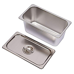 6-Pan Commercial Food Warmer Buffet Server Food Warming Tray Electric Food Steamer Stainless Steel Chafing Dishes Table Steamer Soup Station W/6 Covers, Adjustable Heat Buffet Electric Countertop