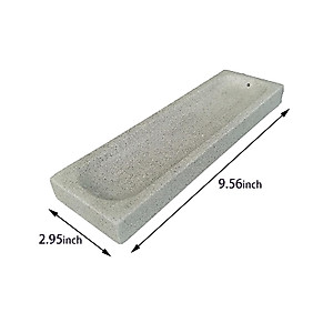 Cement Incense Stove Large ash Catcher Double Incense Stick Incense Plate Modern Minimalist Concrete Imitation Stone Rectangular Candlestick Incense Seat Handmade Home Decoration