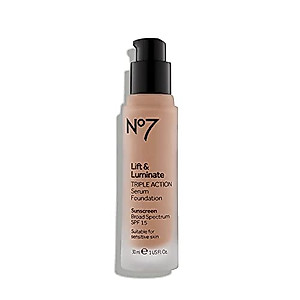 No7 Lift & Luminate TRIPLE ACTION Serum Foundation - Warm Beige