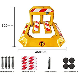 HEIMP Parking Post, Parking Barrier, for Parking Lot Car Ground Lock, Parking Space Lock, Parking Space Lock, Parking Pile Parking Space Lock Parking