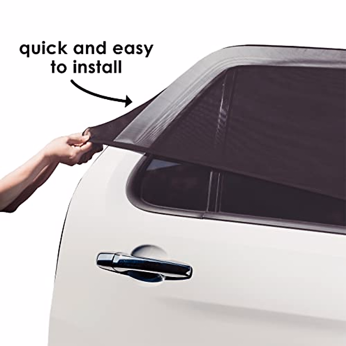 Diono Breeze 'n Shade Pack of 2 Universal Car Rear Side Window Baby Kid Pet Breathable Sun Shade Mesh Backseat, Fits Most Cars/SUVs