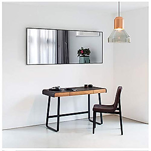 MIRUO Full Length Mirror Decor Wall Mounted / Floor Mirror Dressing Mirror Make Up Mirror Bathroom/Bedroom/Living /Dining Room/Entry, Black, 47" x 22"