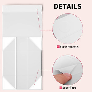 GIFTHOPE Premium White Gift Boxes for Presents,Collapsible Groomsmen Proposal Box with Lids，10.2 * 7.5 * 2.95 Inchs Magnetic Gift Box for Wrapping Gifts,Wedding,Christmas,Birthday Gift Packing
