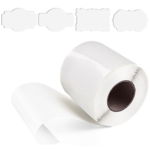 SallyFashion 2 x 3 Inch White Label Stickers, 300PCS Self-Adhesive Handmade Bottle All-Purpose Jar Labels for Present, Name Tags, Mason Jars Stickers