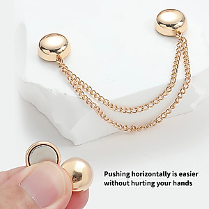 Topcci 4-Pack Magnetic Clothes Clips, Multi-function Magnetic Clothing Clips Brooch for Women Clothes Hijab Pins Decorate, Shirt Clips for Women Clothing，Shirt Clip，Magnetic Strength Buttons Clipsmagnetic Clothes Clips (Mix)