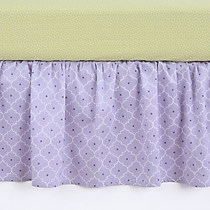 Balboa Baby Lavender Poppy Collection Fitted Crib Sheet - Honeydew
