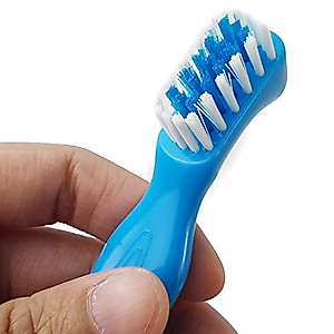 GXXMEI 12PCS Denture Toothbrush Hard/Soft Double Bristle for False Teeth Brush