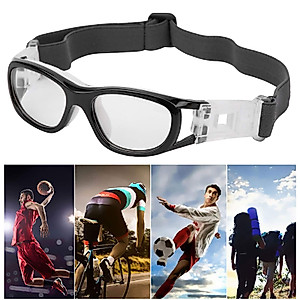 SUNGOOYUE VGEBY Goggles, Safety Goggles for Children - Adjustable Football Cycling Basketball Glasses (Black)