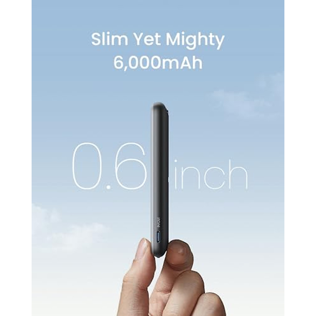 INIU for MagSafe Portable Charger, Ultra Slim 6000mAh 20W Magnetic Power Bank with Foldable Stand, USB-C in&Out Wireless Battery Pack, for iPhone 15/15 Plus/15 Pro/15 Pro Max, iPhone 14/13/12 Series