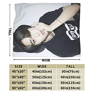 Blanket Stray Kids Han Ji Sung Soft and Comfortable Wool Fleece Throw Blankets for Decor Sofa Office car Home,Cozy Plush Camping Yoga Travel Decoration Beach Blanket Gift
