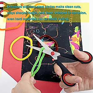Scissors all Purpose Office Student Scissors 7 Inch Ultra Sharp Shears Comfort-Grip Handles Household Scissors Bulk Sturdy Sharp Craft Supplies - Pack of 12 Right/Left Hande