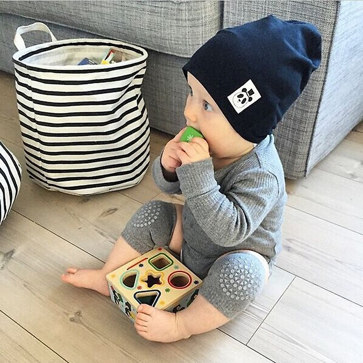 BOSONER Baby Knee Pads for Crawling: Anti-Slip Infant Knee Pads for Crawlers - 5 Pairs Leg Warmers for 6-24 Months