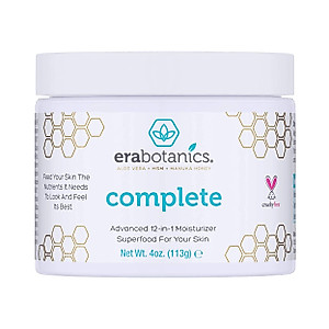 Era Organics Manuka Honey Face Cream - Advanced 12-in-1 Nourishing and Rejuvenating Daily Face Moisturizer for Women and Men - Face Moisturizer for Sensitive Skin - Body Moisturizer for Dry Skin 4 oz