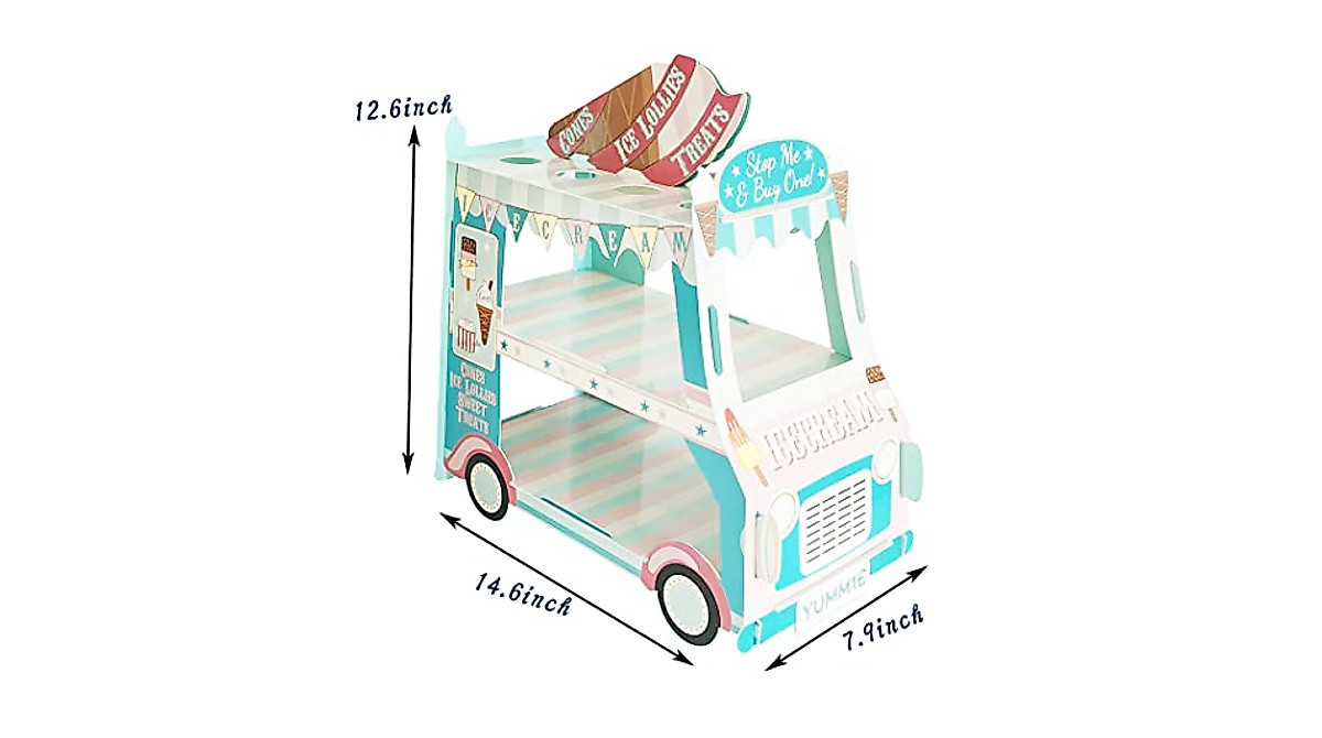 3 Tier Van Cake Stand for Parties & Showers