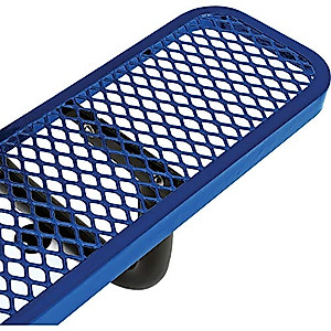 Global Industrial 72" Rectangular Picnic Table, Surface Mount, Blue