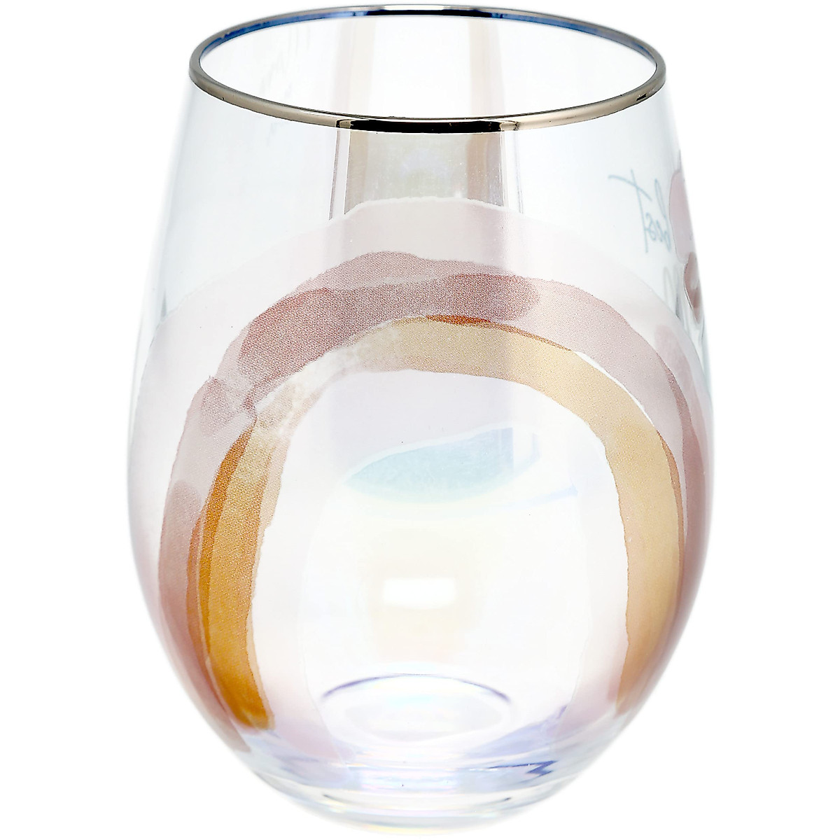 Pavilion - 18 oz Iridescent Stemless Wine Glass - Best Mom Ever