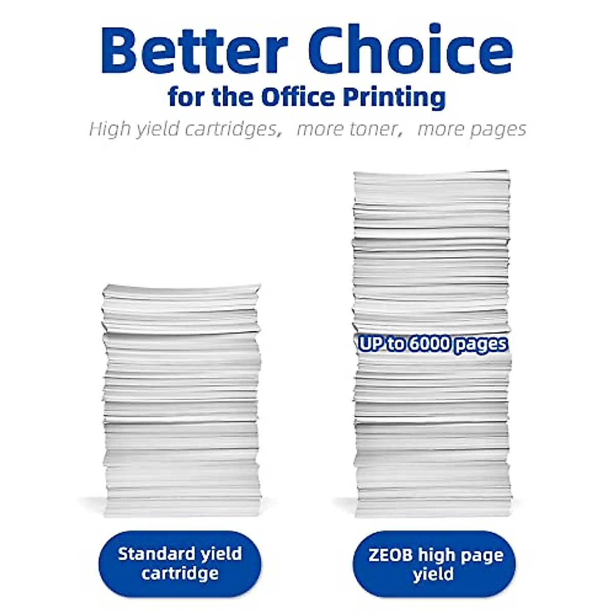 TN760 6000 Pages 2 Packs Toner Cartridge Replacement with Chip for Brother TN-730 TN-760 Black High Yield for DCP-L2550DW HLL2395DW MFCL2710DW MFC-L2750DW Printer