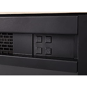 AUWHALEUS Small Silver Mirrored Electric Fireplace 1500W Corner Fireplace Heater for Apartment, Living Room, Bedroom, 23.2" W x 13.4“D x 24.4”H