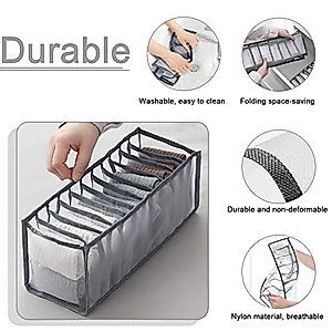 2 Pcs Wardrobe Clothes Organizer LACE INN Upgraded Drawer Wardrobe Closet Dresser Organizers for Clothing, Drawer Storage Organizer for Folding Jeans Bra Socks Underwear