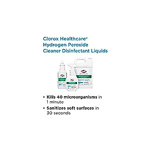 CloroxPro Healthcare Hydrogen Peroxide Cleaner Disinfectant Spray, Healthcare Cleaning and Industrial Cleaning, Clorox Disinfecting Spray, 32 Ounces - 30828