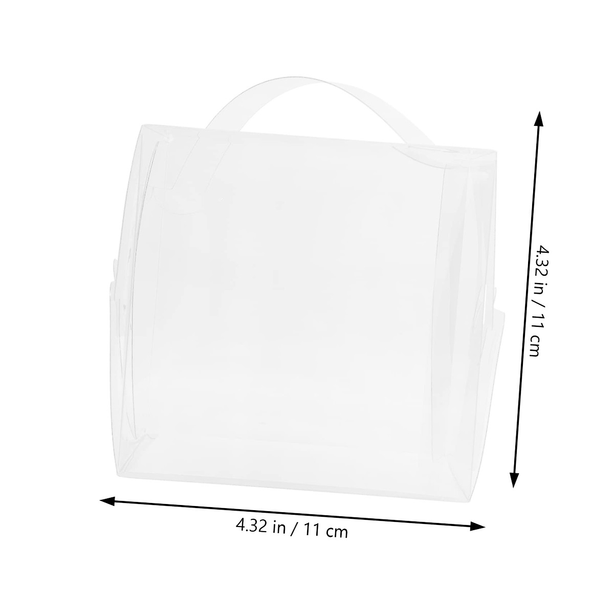 Didiseaon 10pcs Cake Boxes Cake Box Handles for Birthday Cupcake Bread Desserts Bakery Lightweight Sturdy Easy to Clean