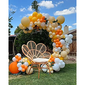 OOPAT DIY Little Cutie Balloon Garland Kit for Baby Shower Birthday Orange Citrus Themed Bridal Shower Party Backdrop Decoration(Orange)