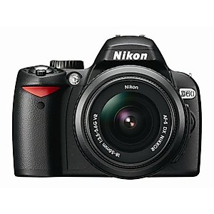 Nikon D60 DSLR Camera with 18-55mm f/3.5-5.6G Auto Focus-S Nikkor Zoom Lens