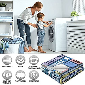 Worktisky Mothers Day Idea Gifts for Mom from Daughter Son, Best Mom Gifts, Funny Mothers Day Idea Gifts, Mom Gifts from Daughters, Birthday Gifts for Mom, Mom Blankets from Daughter 60"x50"