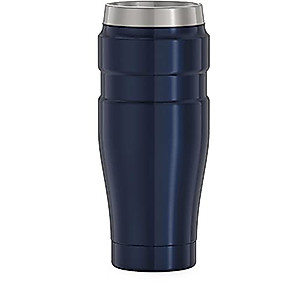 THERMOS Stainless King Vacuum-Insulated Travel Tumbler, 16 Ounce, Midnight Blue
