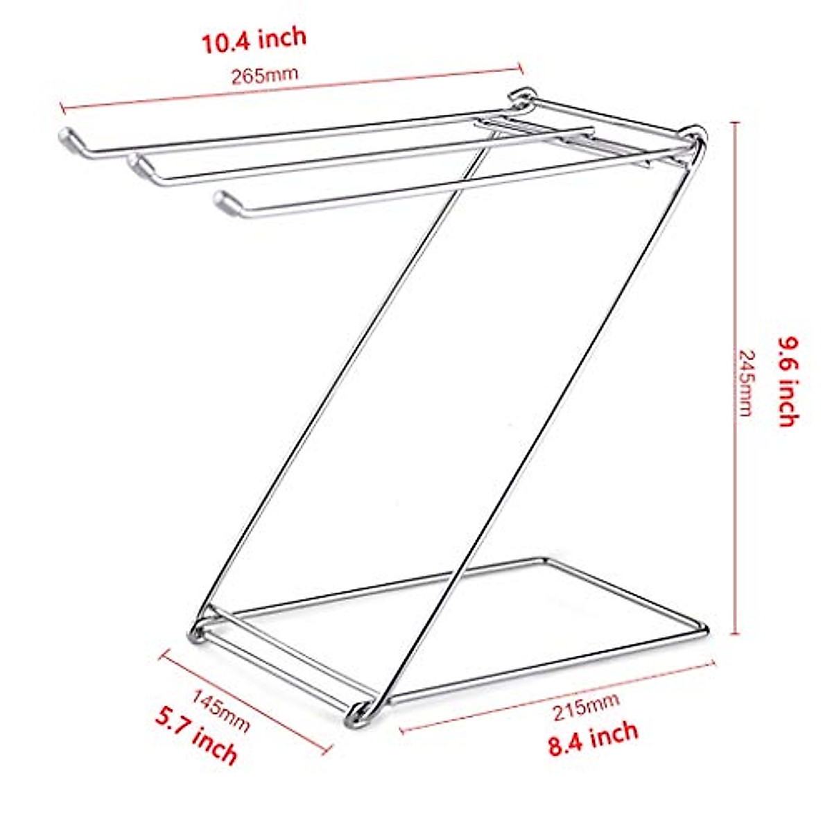 Z Fingertip Guest Towel Holder Free-Standing Bathroom Vanities Countertops, Foldable Stainless Steel Towel Rack to Store and Dry Small Towels