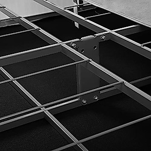 ZINUS No Assembly Metal Box Spring / 9 Inch White Mattress Foundation / Sturdy Metal Structure, Split Queen