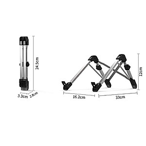 YLYAJY Laptop Stand Desk Tray for Bed, Aluminium, Adjustable Portable Folding Standing Desk Computer Riser (Color : D)