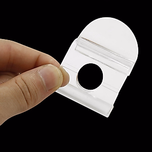 LifCratms 4Pcs Clear Blind Cordless Handles, Transparent Plastic Bottom Rail Roller Shades Handle Mini Cordless Blind Handles Lifting Clamp Pull for Cordless Blinds Bottom Rail