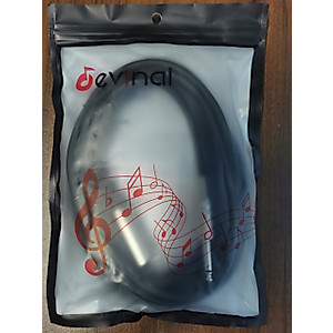 Devinal Unbalanced XLR Male to 1/4" Inch TS Mono Male Plug Audio Connector, 6.35mm to XLR Cable for Amplifiers, Instruments etc.[10 Feet]