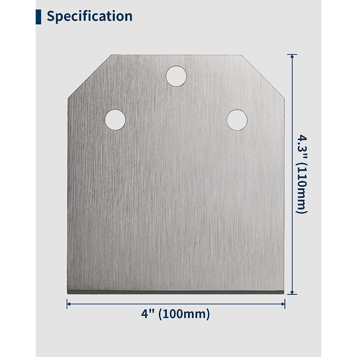 Firecore 2Pcs SDS Plus Floor Scraper Replacement Blades for Firecore 4" x 10" SDS Plus Floor Scraper FS21410