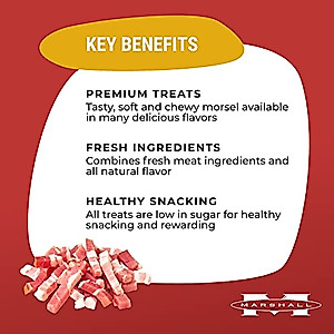 Marshall Pet Products Natural High-Protein Bandit Semi-Moist Chew Treats, with Meaty Bacon Flavor, for Ferrets, 3 oz