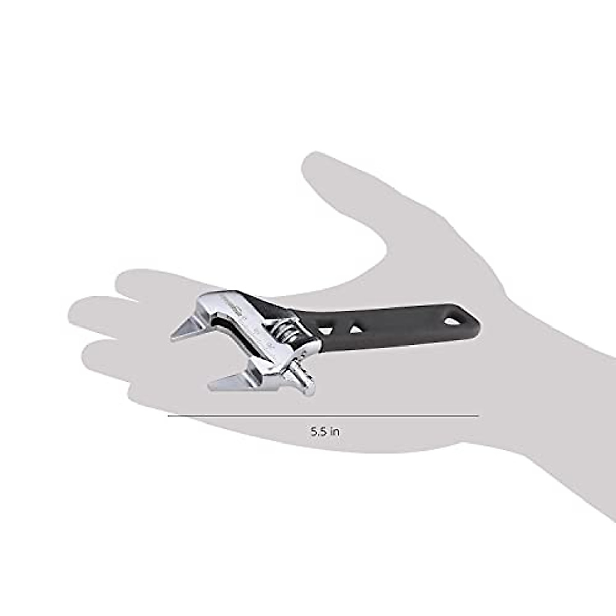 Amazon Basics 5.5-Inch (140mm) Slim Jaw Adjustable Wrench, 1-3/16-Inch(30mm) Jaw Capacity