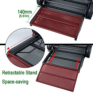 AMK RC Trailer, 1/10 Scale Trailer, Metal 1/10 RC Trailer with RC Trailer Hook Coupler and 1/10 RC Kinetic Winch Strap for 1/10 RC Crawler SCX10 TRX6 Redcat GEN8 TRX4 Upgrades