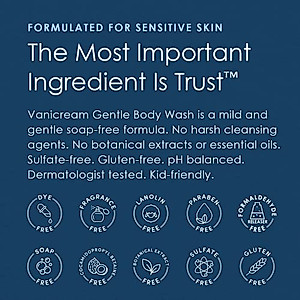 Vanicream Gentle Body Wash | Fragrance, Gluten and Sulfate Free | For Sensitive Skin | 12 Ounce