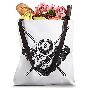 Billiards 8 Ball Pool Rack Snooker Player Funny Billiard Tote Bag