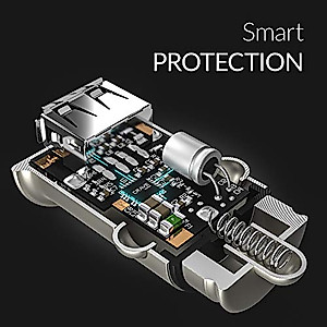 Crave Metal Car Charger [24W 4.8A 2 Port Dual USB] Zinc Alloy Universal Compact 12 Volt Charger, Smart Charge IC Technology