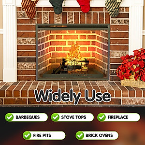 Air Jade Expandable Fireplace Tray, Galvanized Steel Fireplace Ash Tray with Handles for Collecting Ash, Adjustable Up to 31.5" Ember Holder Fireplace Ash Pan, Black, Trapeziform