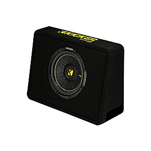 Kicker TCWC104 CompC 10" Subwoofer in Thin Profile Enclosure 4-Ohm